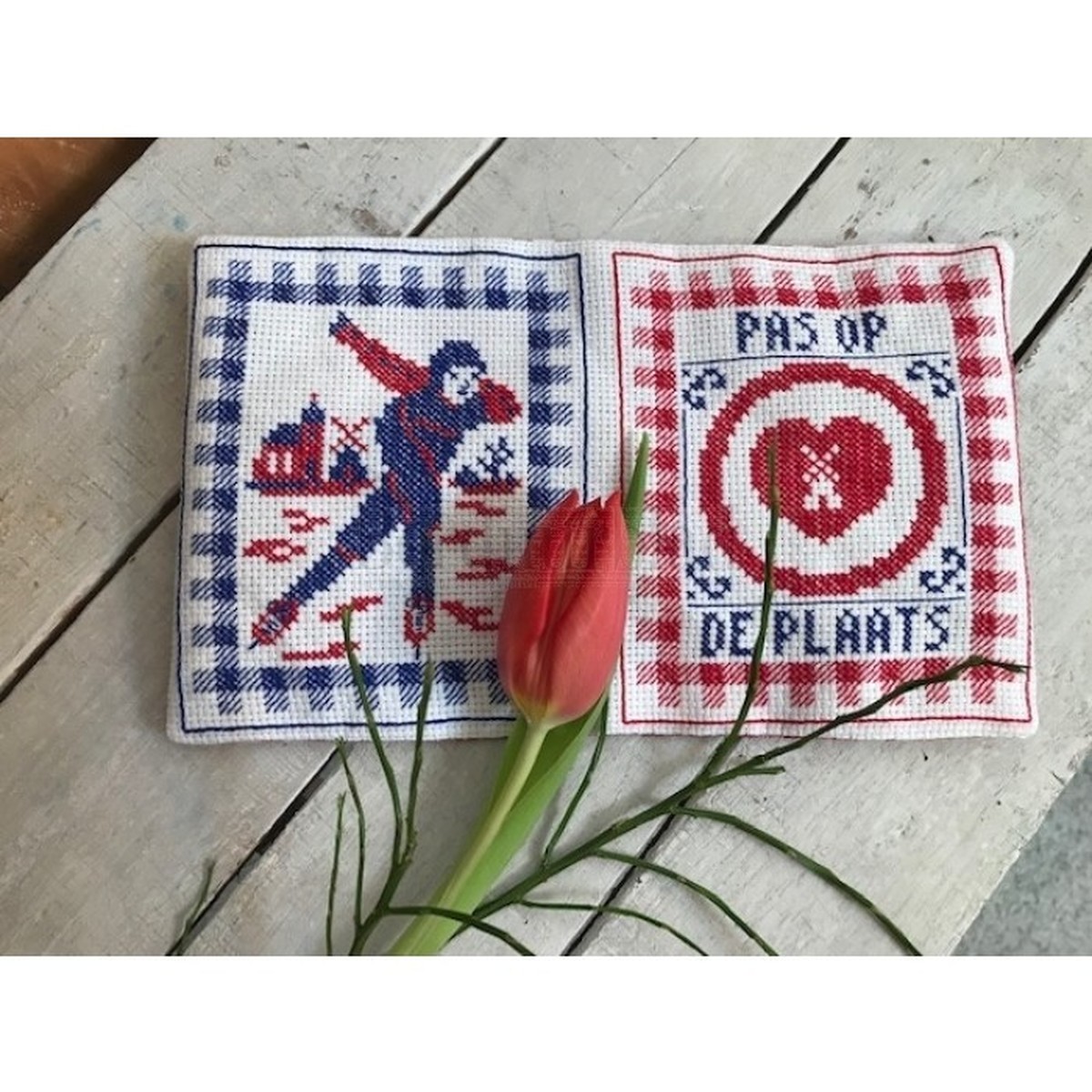 Borduurblad - Patroon Typisch Holland - Pasjesmapje (workshop 1)