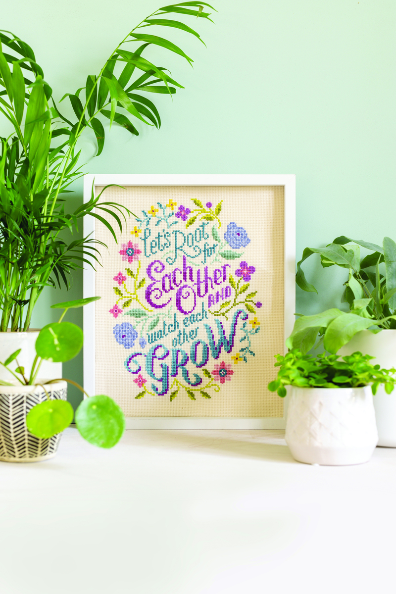 Borduurblad - Patroon 'Let's root for eachother' - Emma Congdon